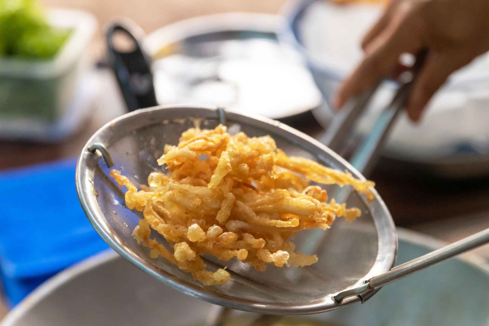 Fried Enoki Mushroom - Dr Nadiah Nazri